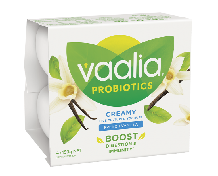 Vaalia Low Fat French Vanilla 4x150g pack - Vaalia
