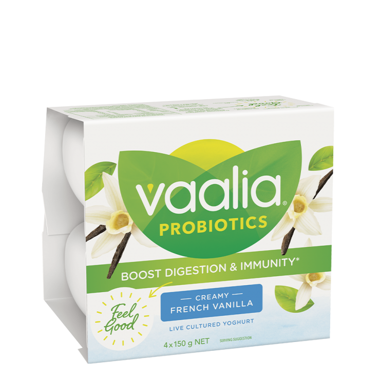 Vaalia Low Fat French Vanilla Yoghurt 4x150g - Vaalia