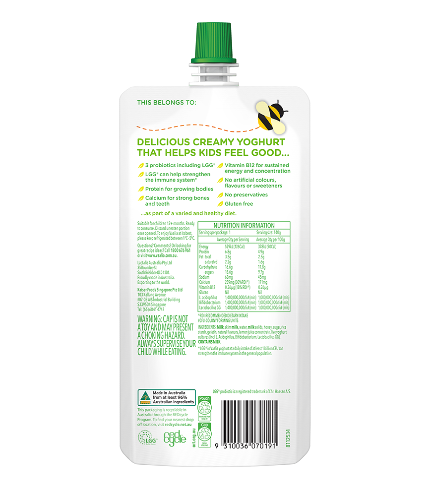 Vaalia Kids Honeycomb 140g - Vaalia